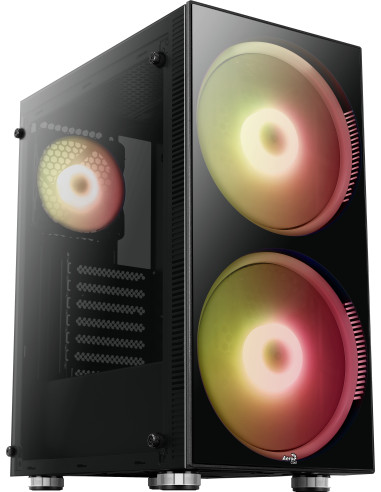 Python RGB Vetro Temperato 2 ventole 20cm Midi-Tower