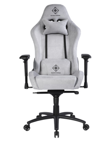 Gaming chair soft Alcantara light-grey DC440D ergonomica, doppio ...
