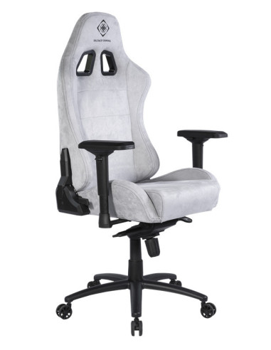Gaming chair soft Alcantara light-grey DC440D ergonomica, doppio ...