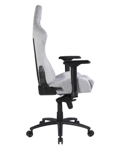 Gaming chair soft Alcantara light-grey DC440D ergonomica, doppio ...